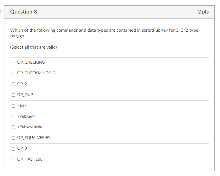 Solved Question 3 2 pts Which of the following commands and | Chegg.com
