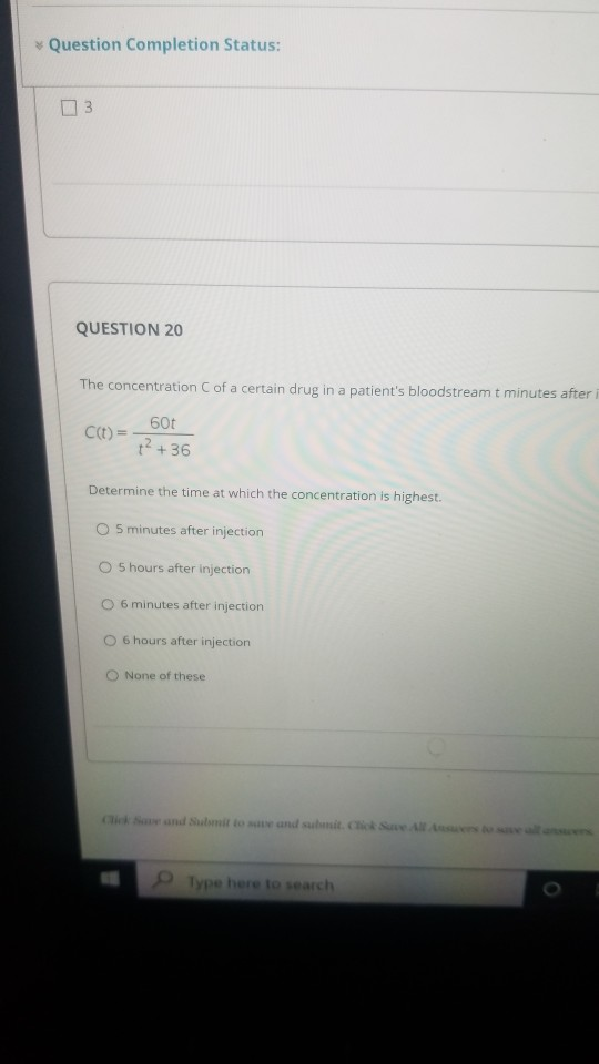 Solved Question Completion Status: QUESTION 20 The | Chegg.com