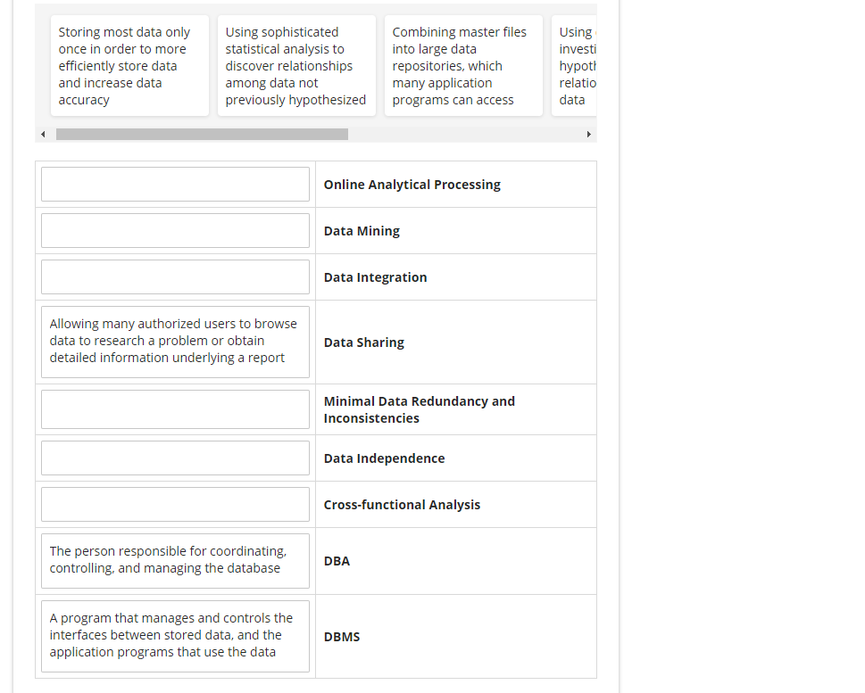 Solved Storing most data only once in order to more | Chegg.com