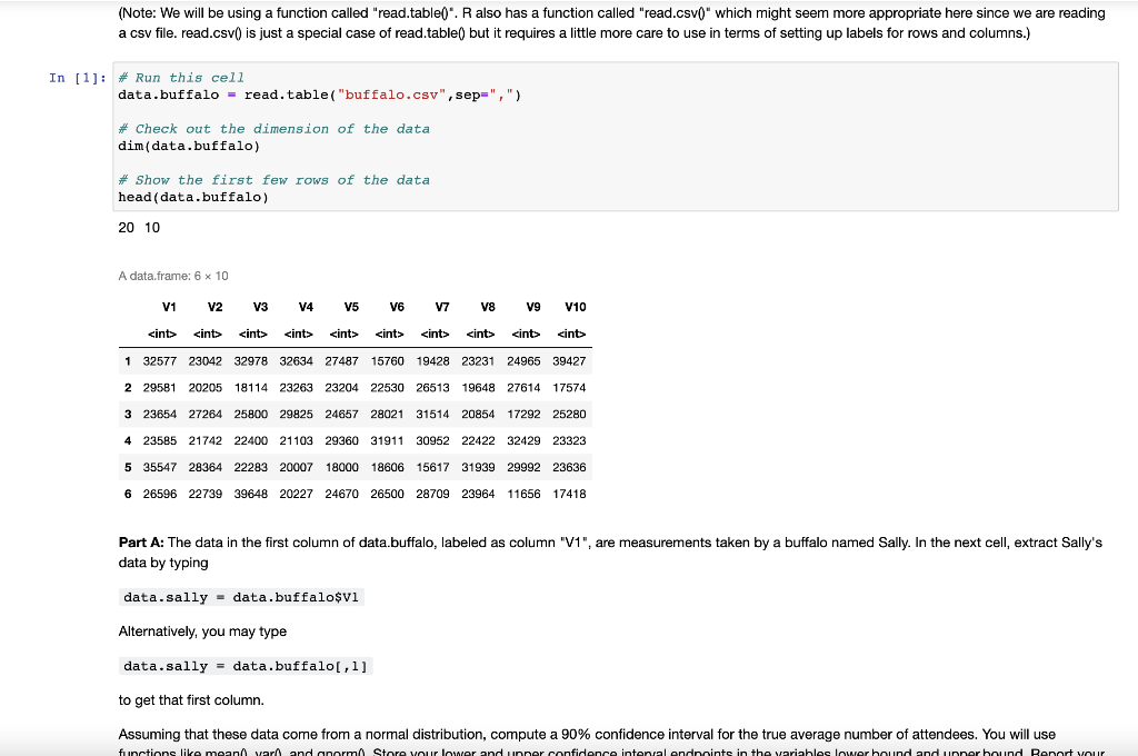 (Note: We will be using a function called "read.table | Chegg.com