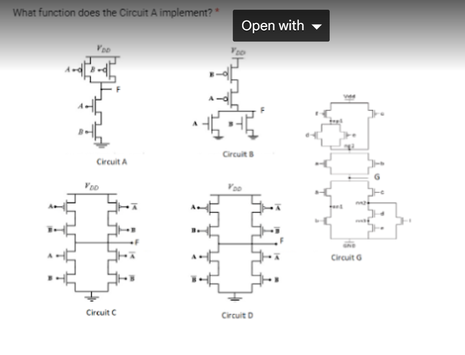 Solved What function does the Circuit A implement? | Chegg.com