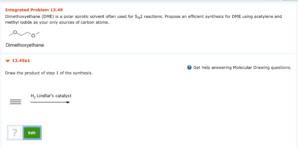 Solved Integrated Problem 13.49 Dimethoxyethane (DME) is a | Chegg.com