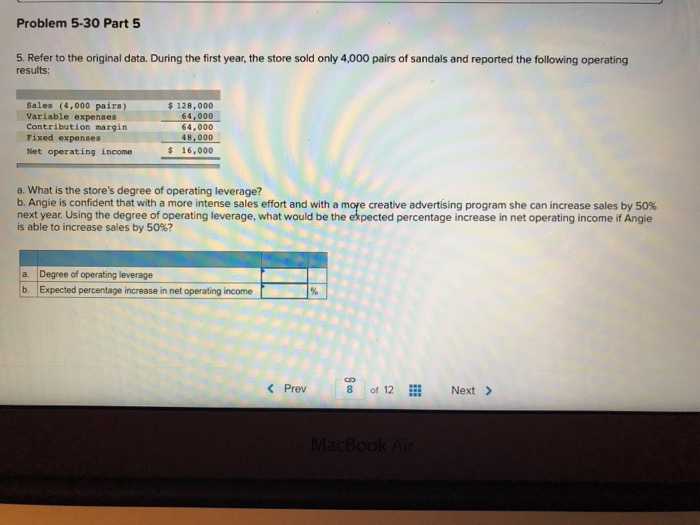 Solved Required information Problem 5-30 Graphing; | Chegg.com