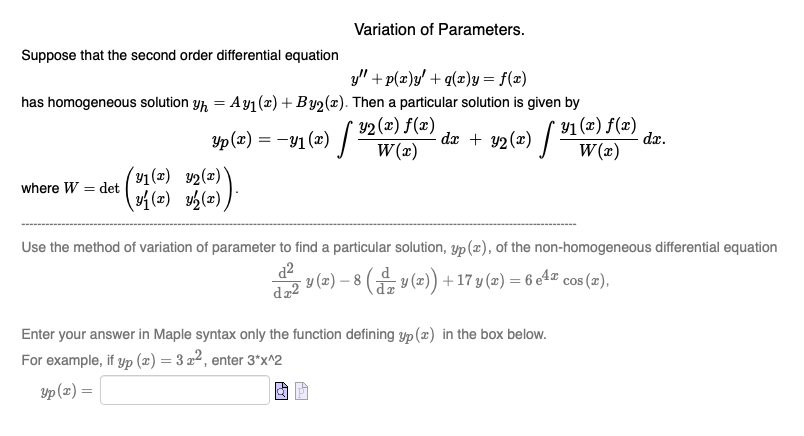 Solved Suppose that the second order differential equation | Chegg.com