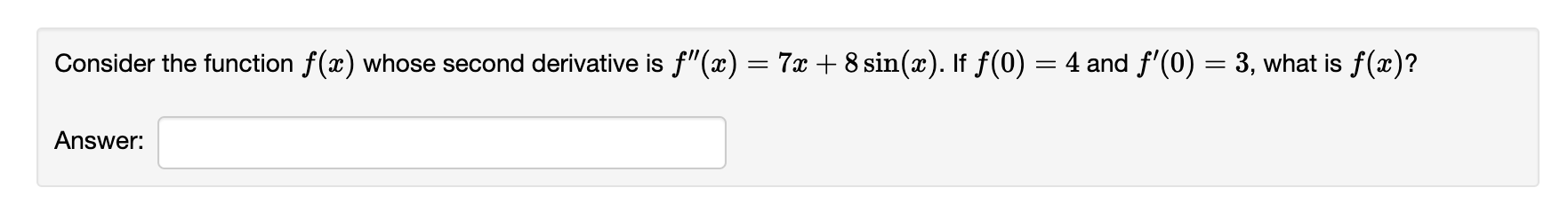 Solved Consider the function f(x) ﻿whose second derivative | Chegg.com