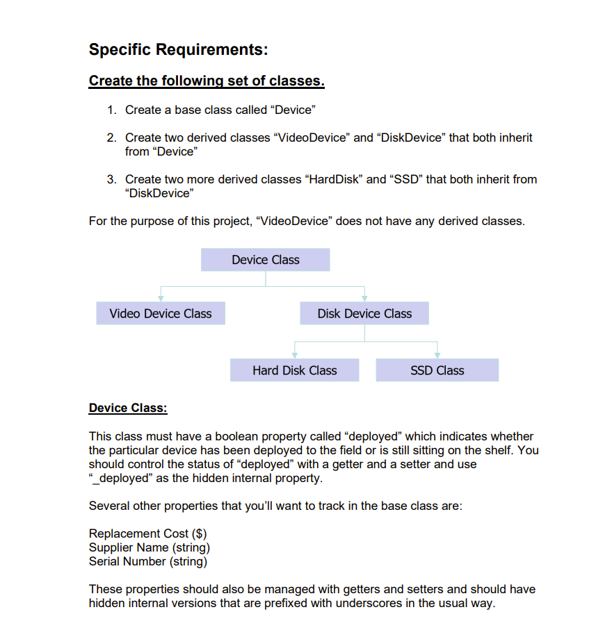 Specific Requirements: Create the following set of | Chegg.com