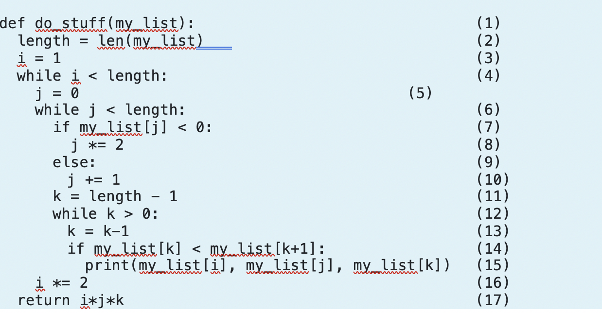 Solved Analyze the big O run time of this algorithm, in | Chegg.com