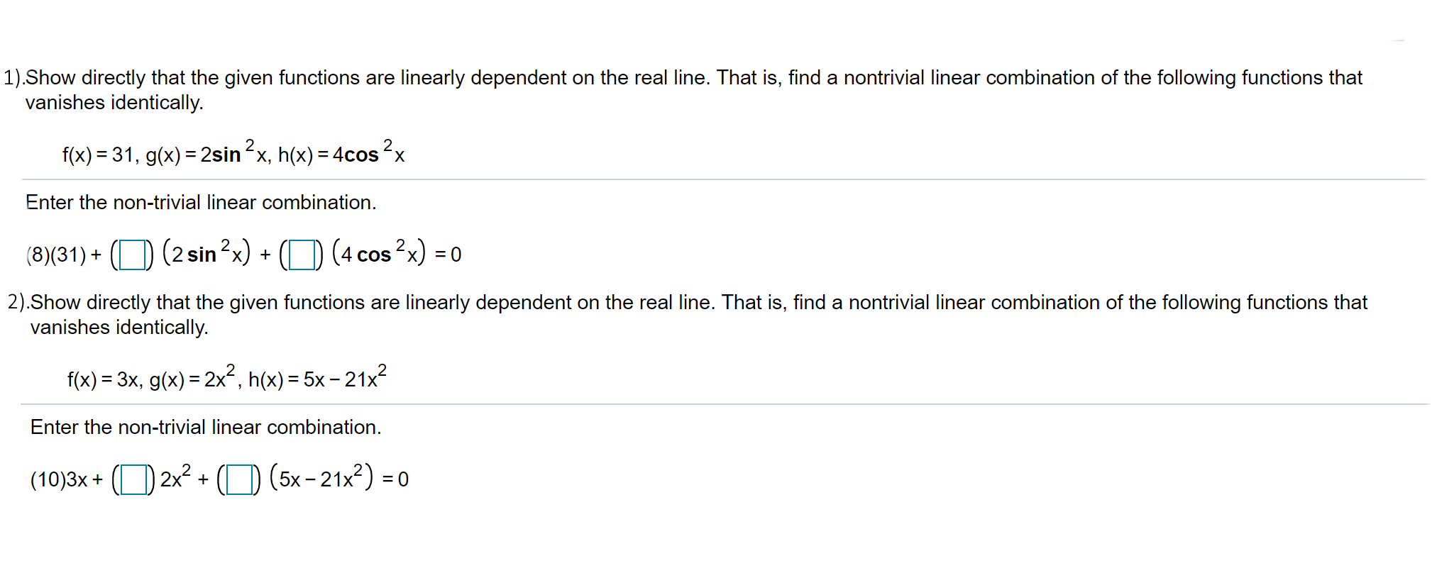 Solved Help me solve these two problems, make sure u do the | Chegg.com