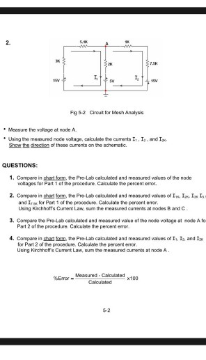Solved EXPERIMENT 5 Nodal Voltage and Mesh Current Analysis | Chegg.com
