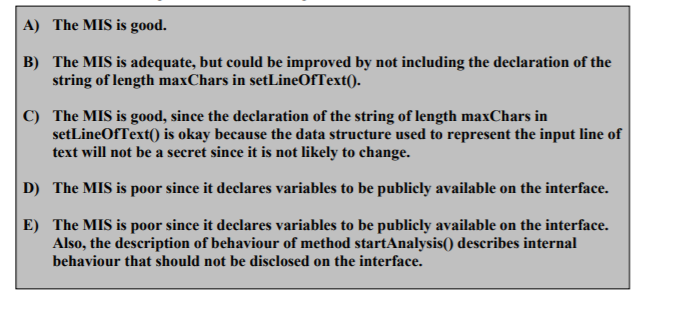 Consider the following Module Interface Specification | Chegg.com
