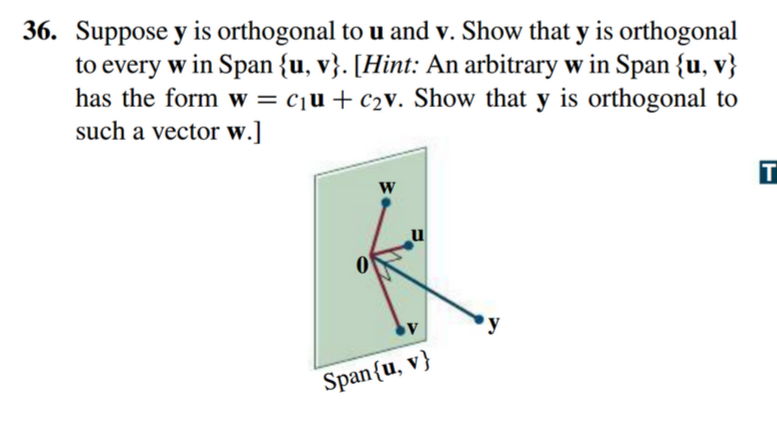 Solved Suppose y is ﻿orthogonal to u ﻿and v. ﻿Show that y is | Chegg.com