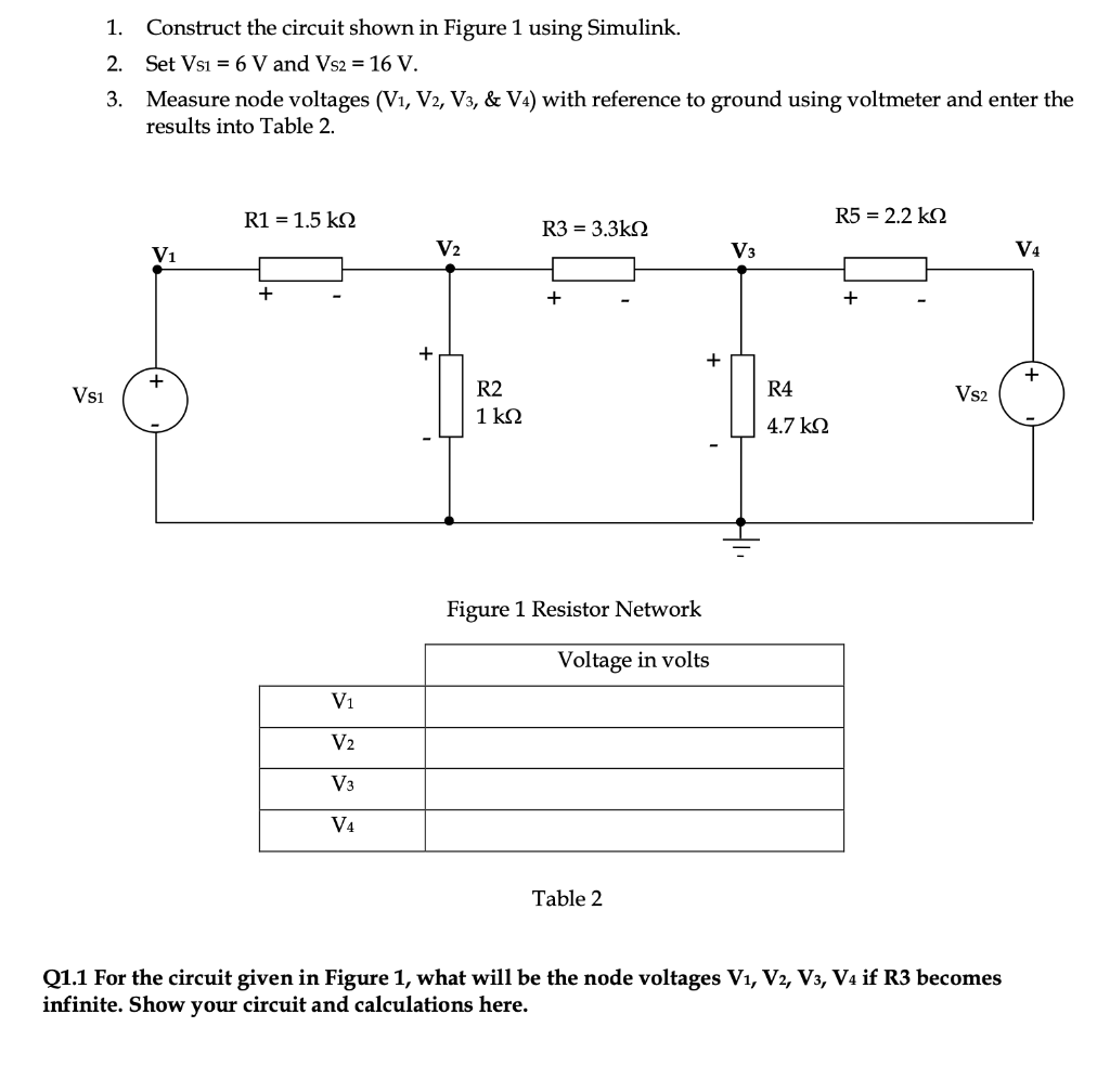 Solved 1. Construct the circuit shown in Figure 1 using | Chegg.com