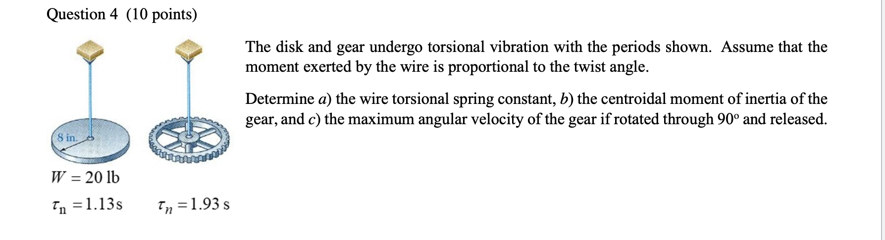 Solved Question 4 (10 points) The disk and gear undergo | Chegg.com