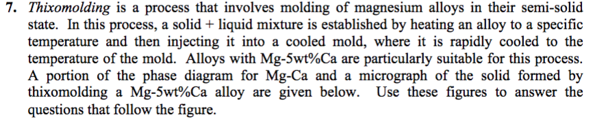 Solved 7. Thixomolding is a process that involves molding of | Chegg.com
