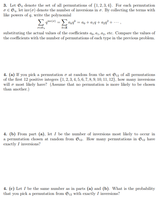 Solved 3. Let SA denote the set of all permutations of | Chegg.com