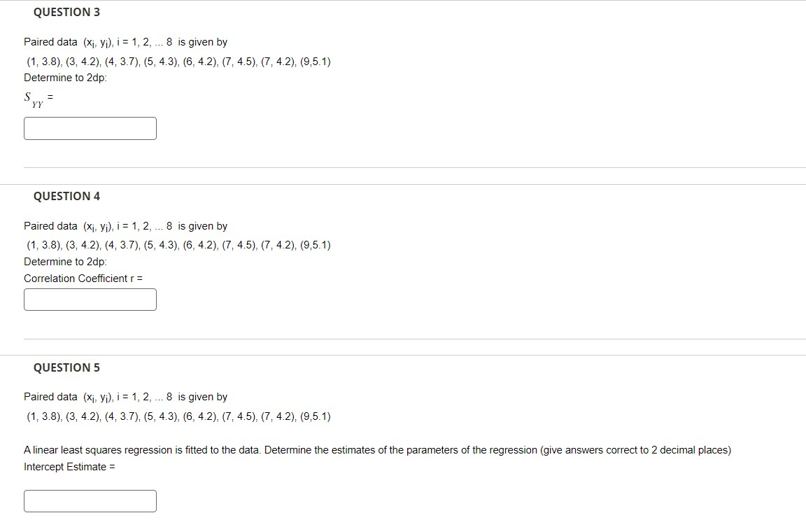 Solved Paired data (xi,yi),i=1,2,…8 is given by | Chegg.com
