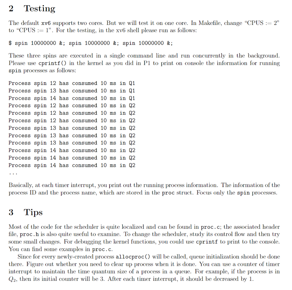 Solved The existing scheduler in xv6 is a Round-Robin (RR) | Chegg.com