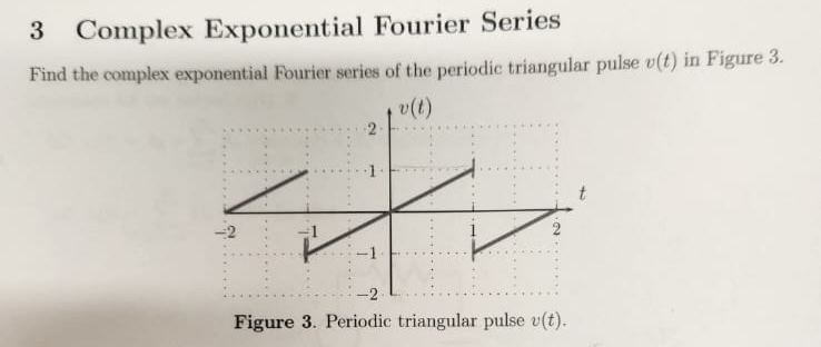 Solved 3 Complex Exponential Fourier Series Find the complex | Chegg.com