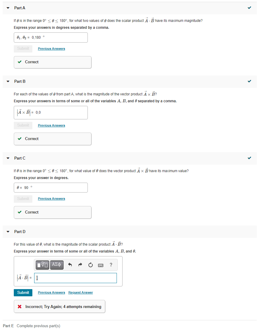 Solved Vectors A and B are in the ty-plane. Vector A is in | Chegg.com