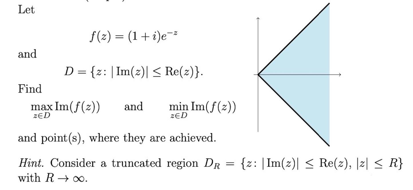 Solved Let f(z) = (1+i)e-2 and D= {z: | Im(2)| Solved Let f(z) = (1+i)e-2 and D= {z: | Im(2)|