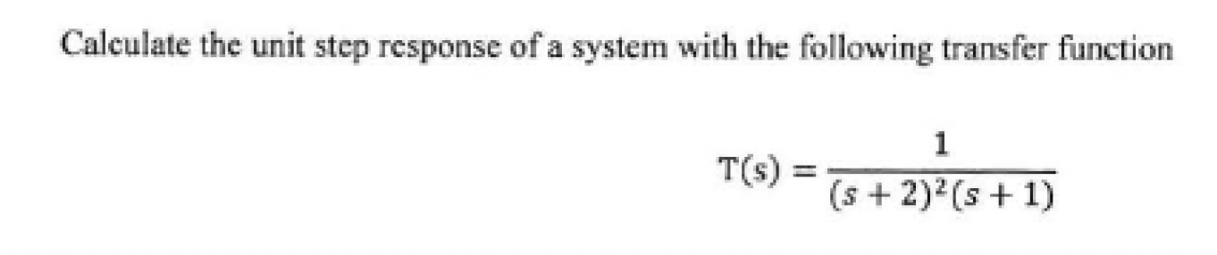 Solved Calculate the unit step response of a system with the | Chegg.com