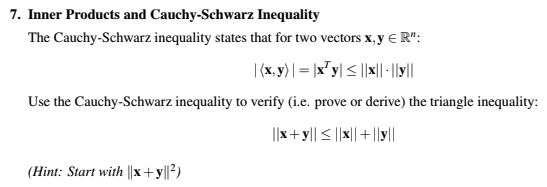 Solved Inner Products and Cauchy-Schwarz InequalityThe | Chegg.com