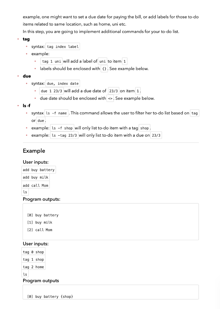 Solved To-Do List Application Add proper comments (20%) Good | Chegg.com