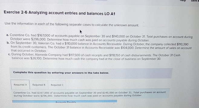 Solved Exercise 2-6 Analyzing account entries and balances | Chegg.com Solved Exercise 2-6 Analyzing account entries and balances | Chegg.com
