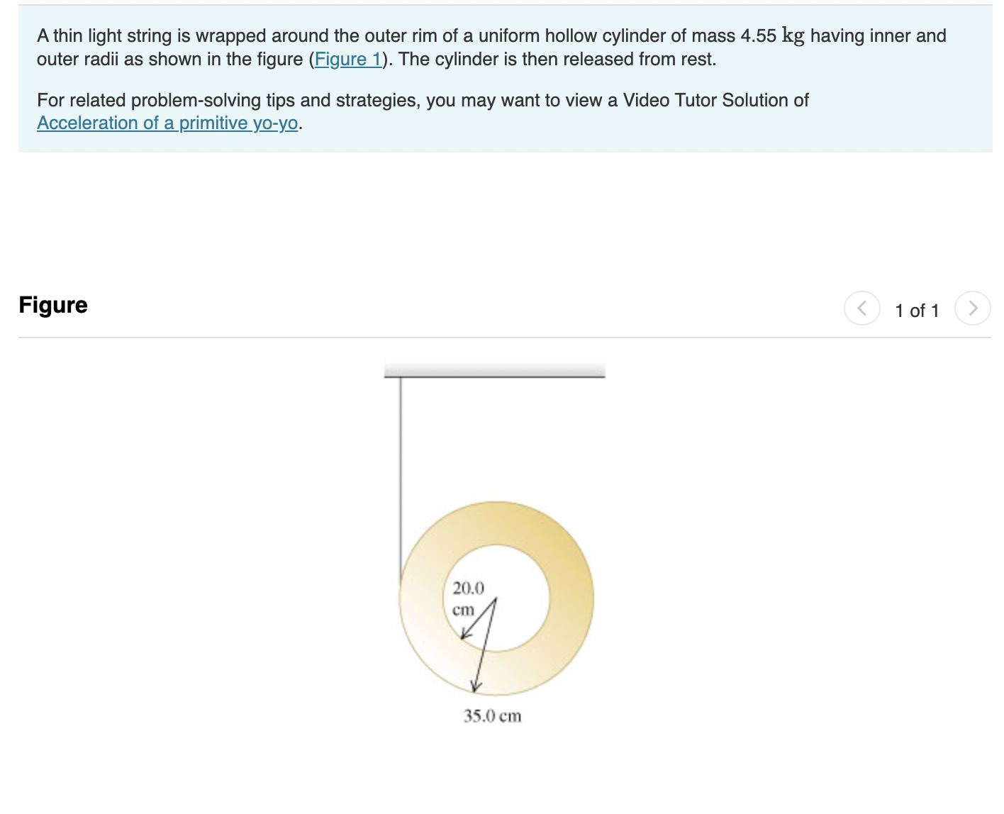 Solved A thin light string is wrapped around the outer rim | Chegg.com