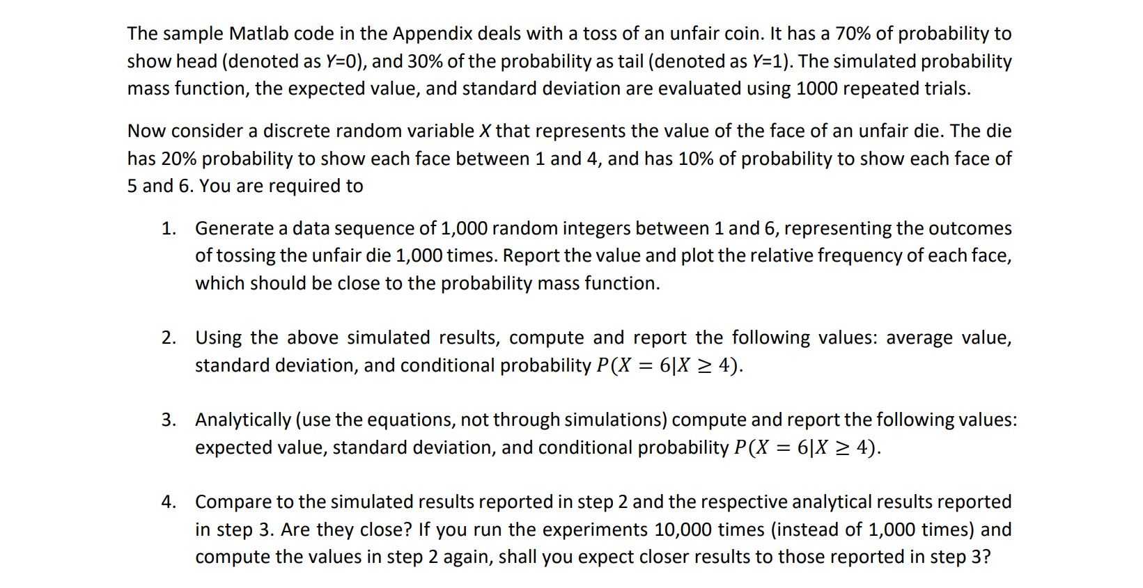 The sample Matlab code in the Appendix deals with a | Chegg.com