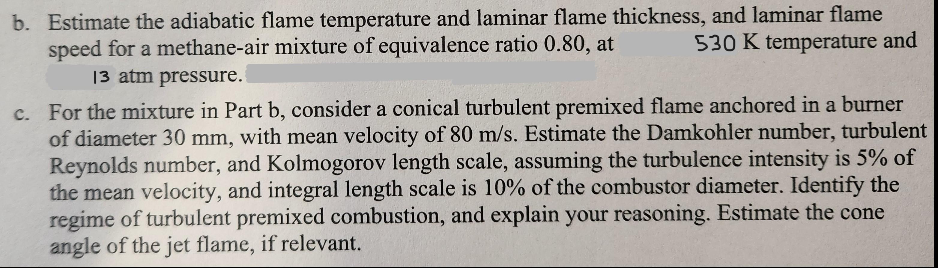 Solved b. Estimate the adiabatic flame temperature and | Chegg.com