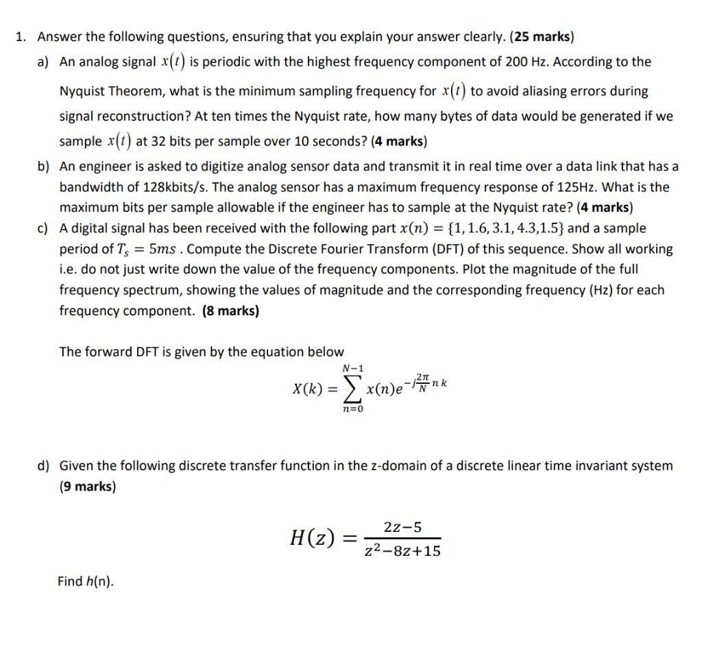 Solved Answer the following questions, ensuring that you | Chegg.com