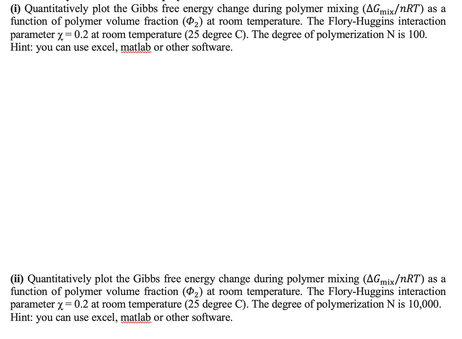 Solved (i) Quantitatively plot the Gibbs free energy change | Chegg.com