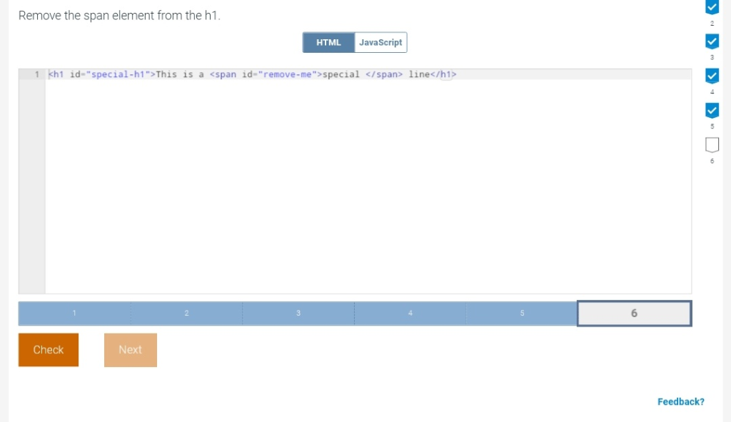 Solved JavaScript DOMHow to remove span element from h1... | Chegg.com Solved JavaScript DOMHow to remove span element from h1... | Chegg.com