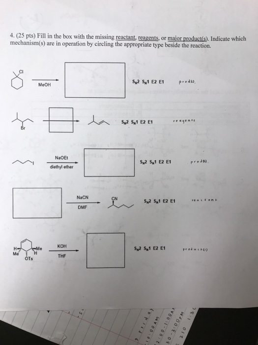 Solved fill in the box with the missing reactant, reagents, | Chegg.com