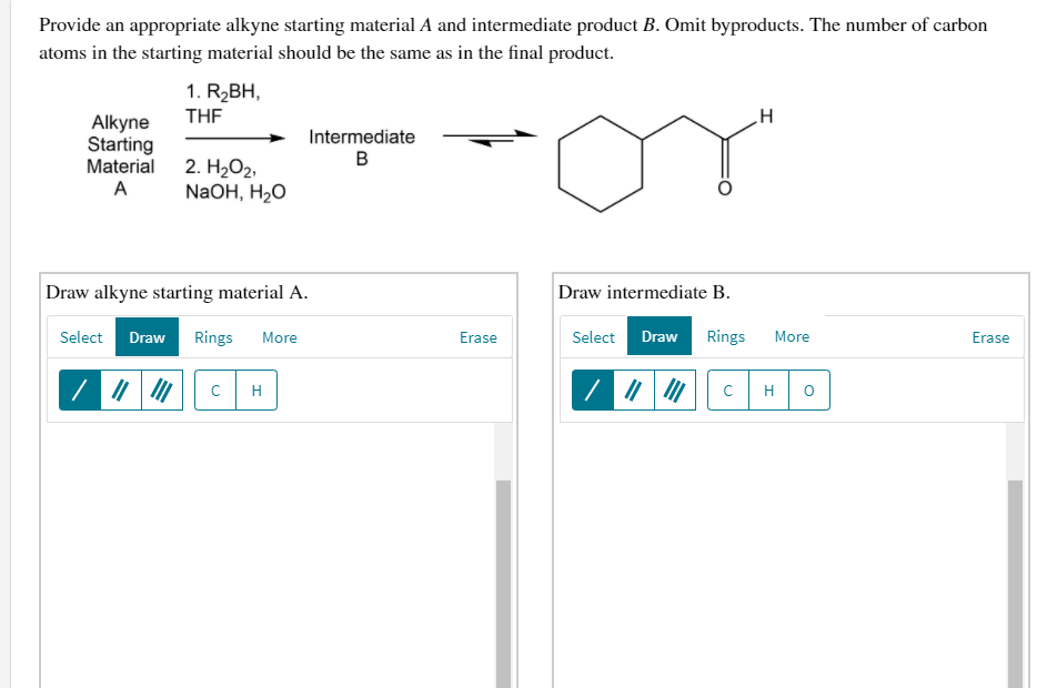 Solved Provide an appropriate alkyne starting material A and | Chegg.com