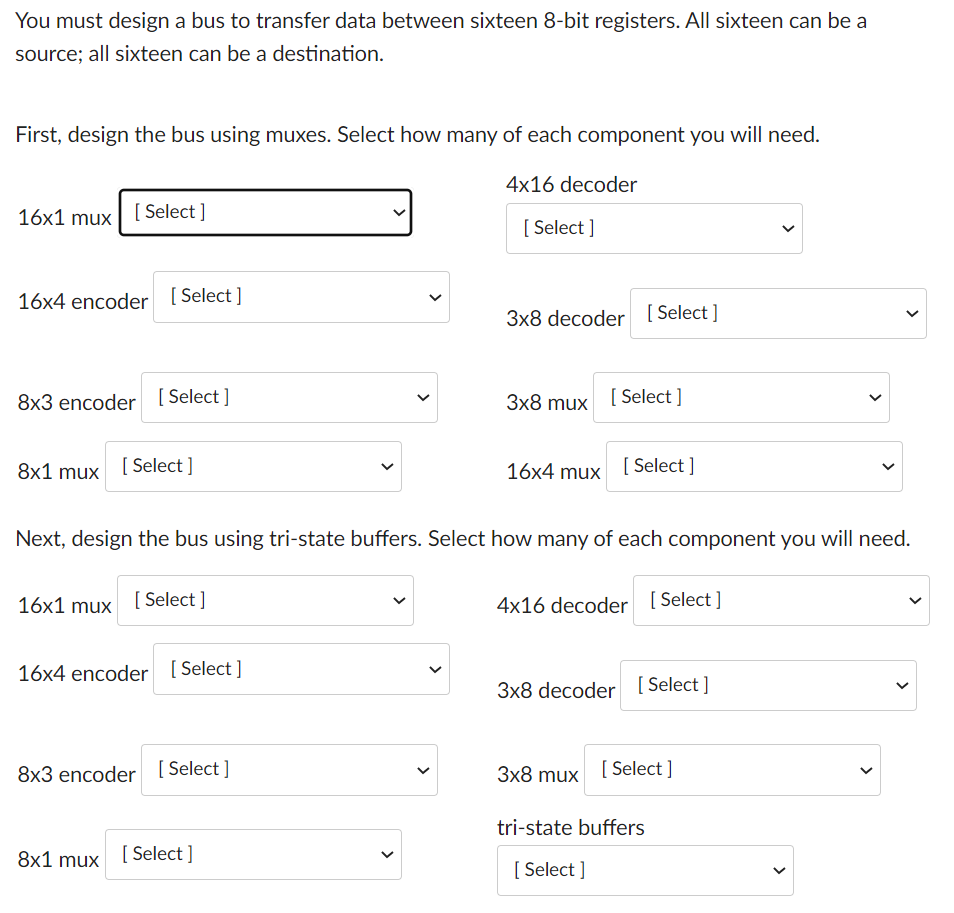 Solved You must design a bus to transfer data between | Chegg.com