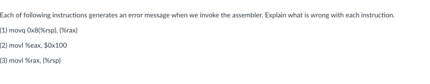 Solved For each of the following data movement instructions, | Chegg.com