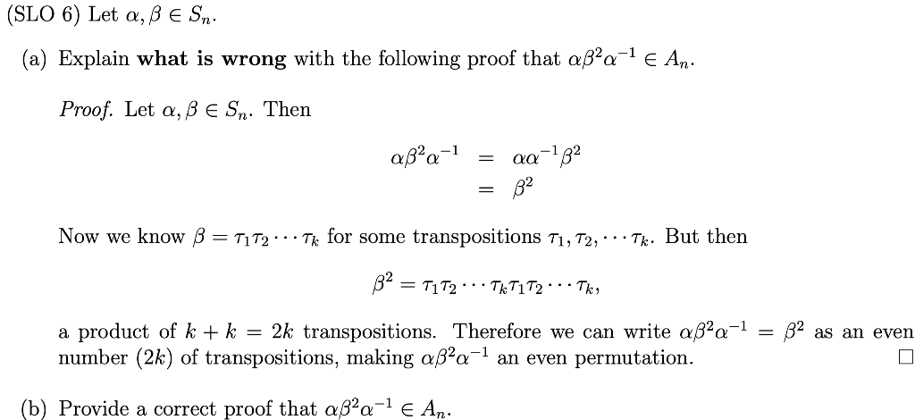 Solved (a) Explain what is wrong with the following proof | Chegg.com