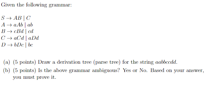 Solved Given the following | Chegg.com