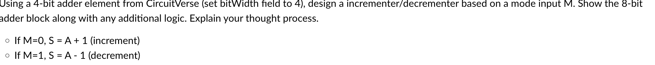 Using a 4-bit adder element from CircuitVerse (set | Chegg.com