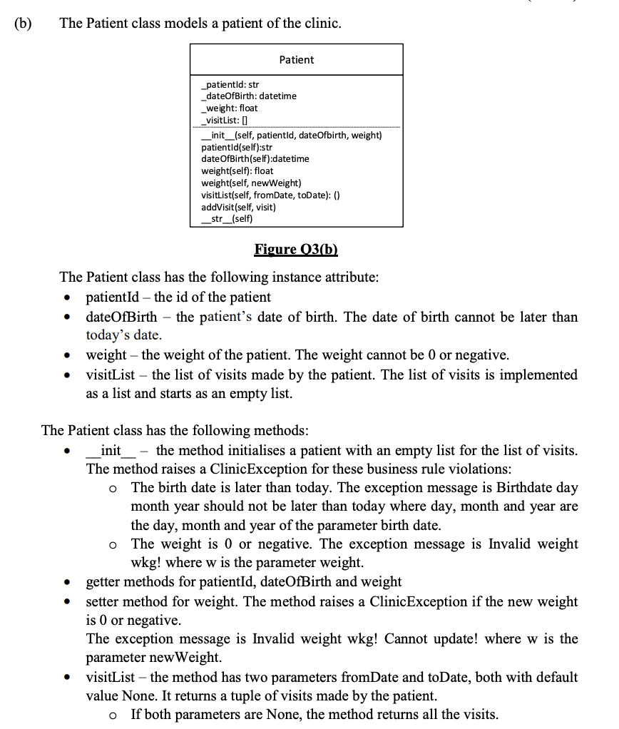 Solved Question 3 (35 marks) (a) Implement a subclass, | Chegg.com