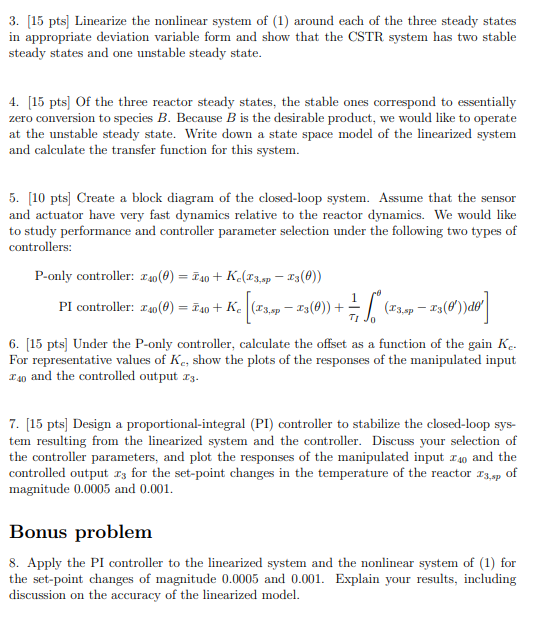 Solved Process description Consider a jacketed continuous | Chegg.com