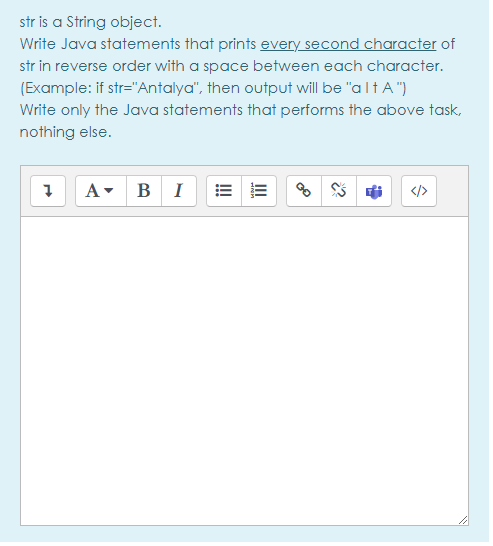 Solved str is a String object. Write Java statements that | Chegg.com