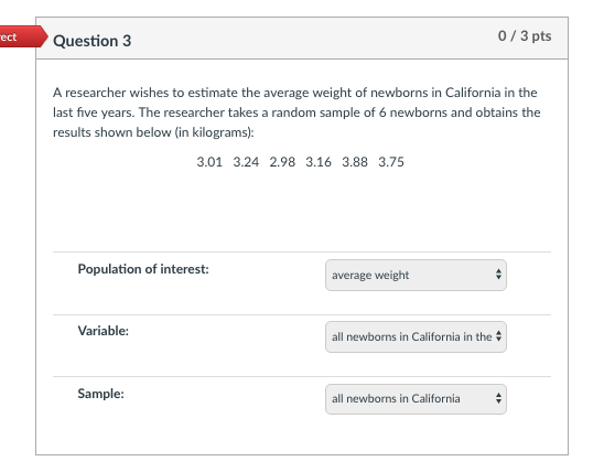 Solved ect Question 3 0/ 3 pts A researcher wishes to | Chegg.com Solved ect Question 3 0/ 3 pts A researcher wishes to | Chegg.com