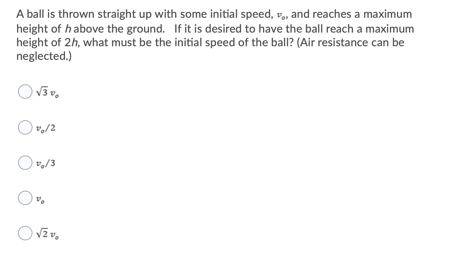 Solved A ball is thrown straight up with some initial speed, | Chegg.com