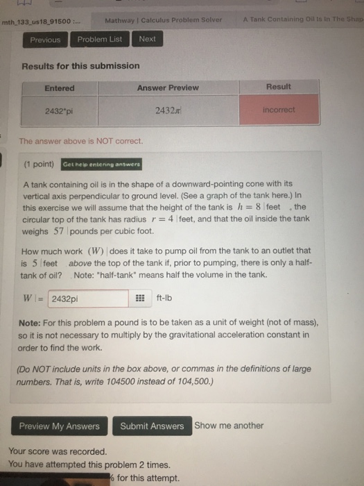 Solved mth 133 us18 91500 Mathway | Calculus Problem Solver | Chegg.com