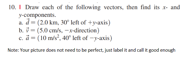 Solved 10. ∥ Draw each of the following vectors, then find | Chegg.com
