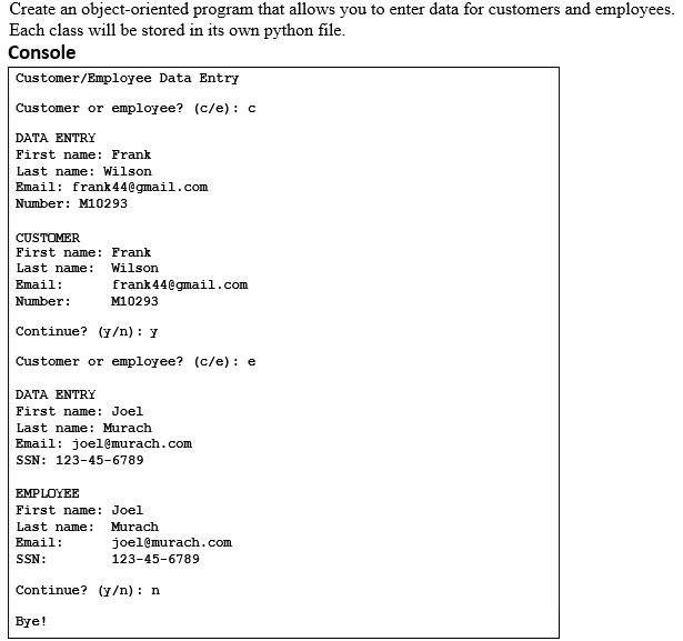 Solved Create an object-oriented program that allows you to | Chegg.com