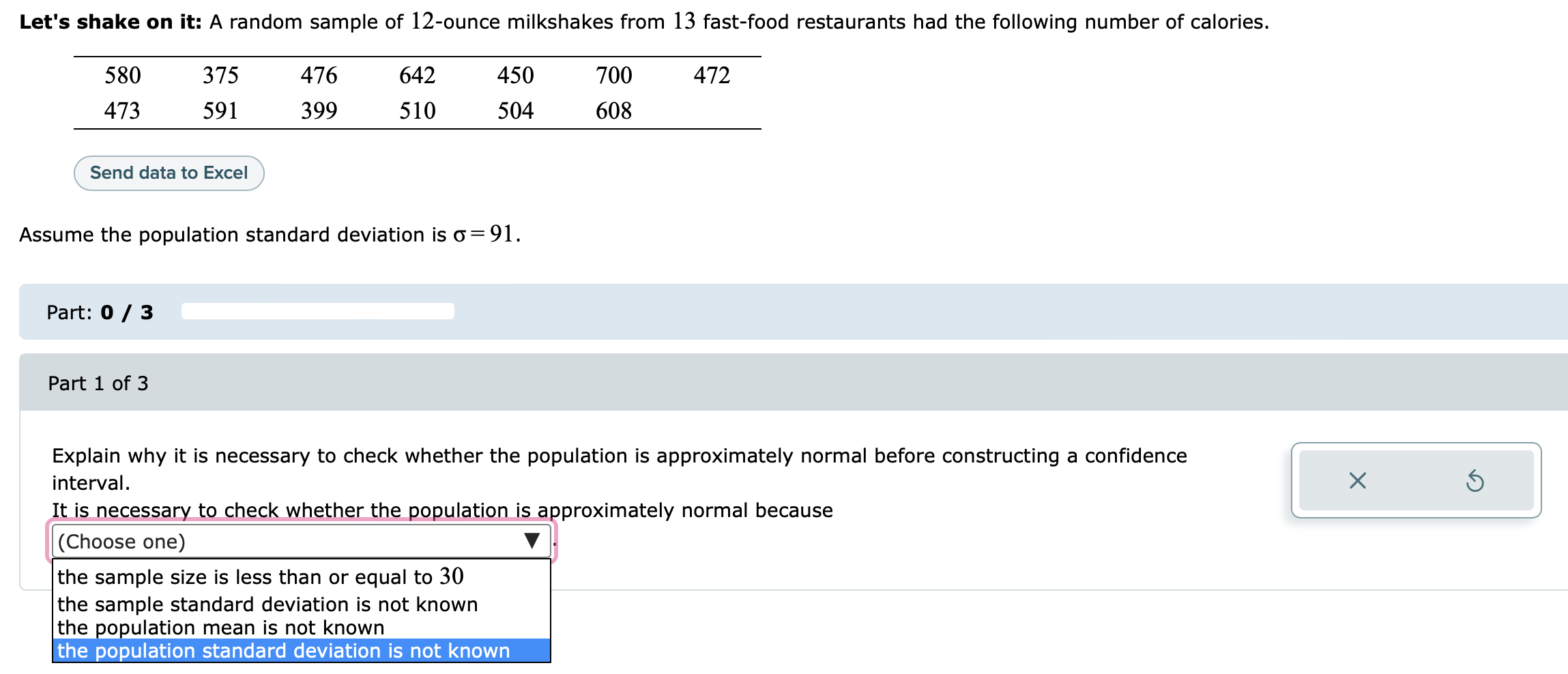 Solved Assume the population standard deviation is σ=91. | Chegg.com